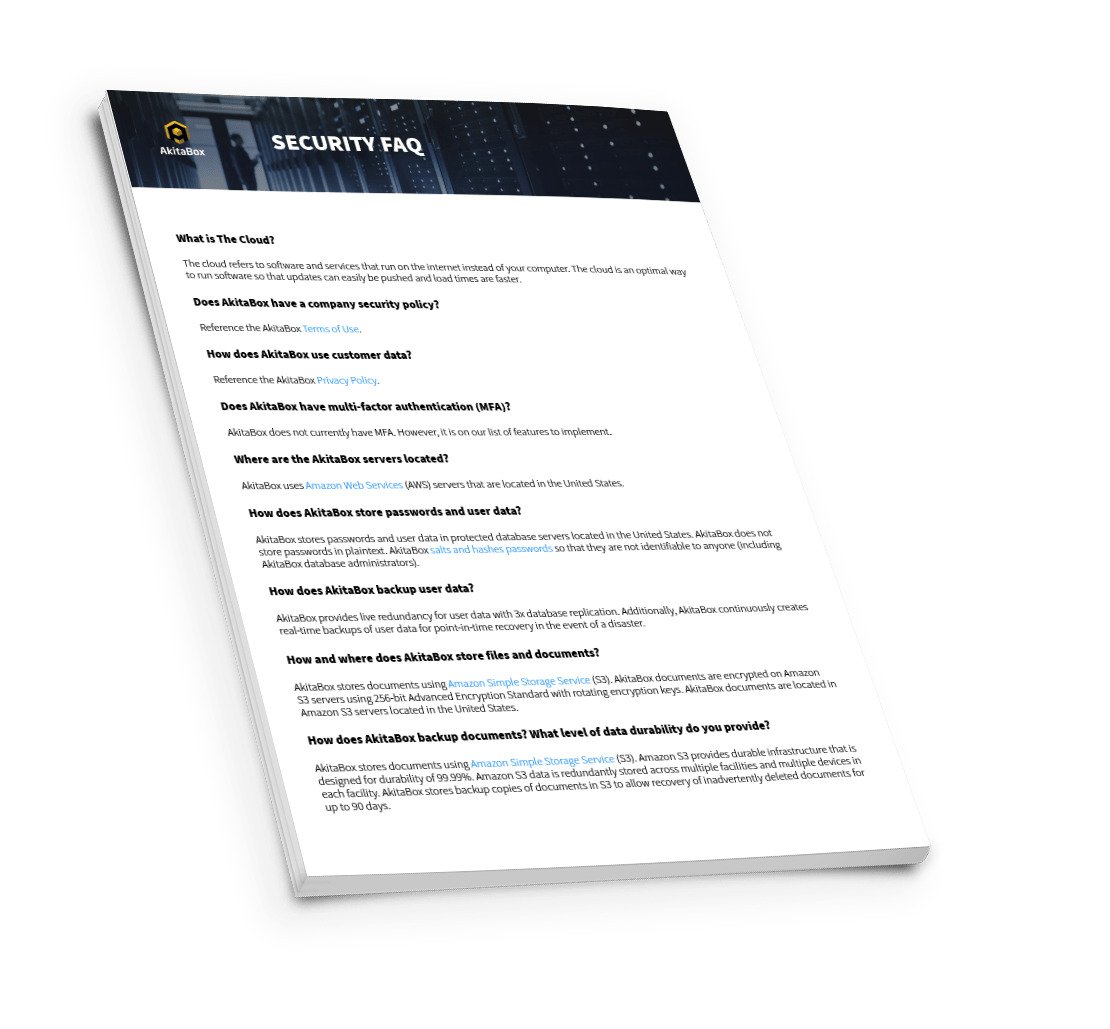 AkitaBox Security FAQ – AkitaBox